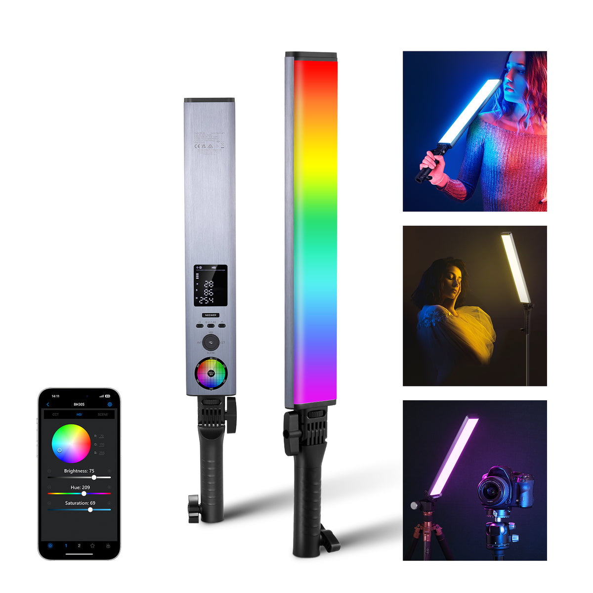 NEEWER BH30S Premium RGB LED Tube Light | Stick Light