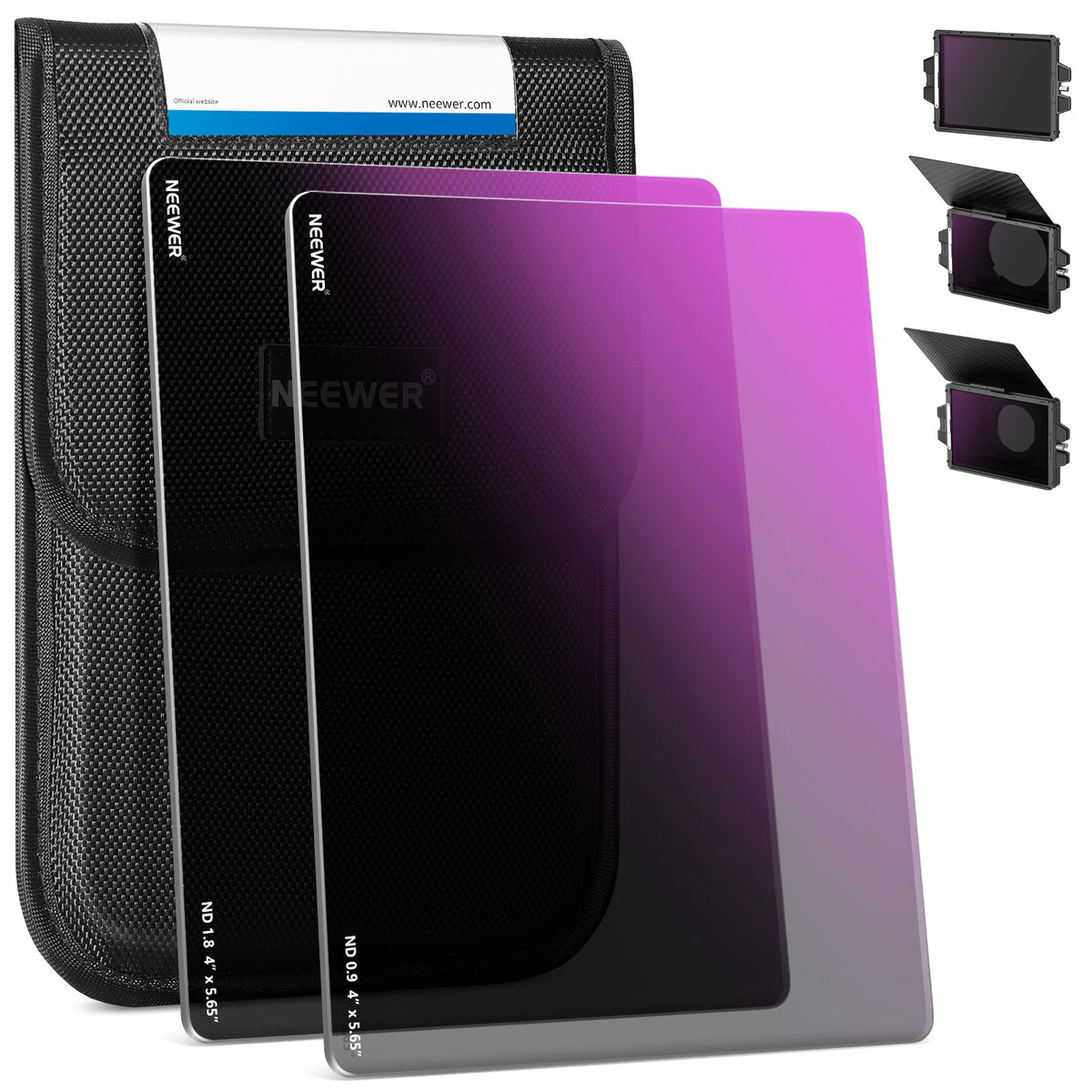 NEEWER 2 Pack ND0.9 & ND1.8 Square Film Filters